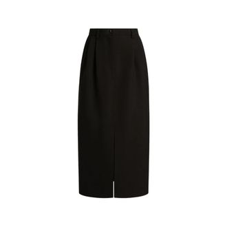 Dolce & Gabbana Rock aus doppeltem Woll-Cr&ecirc;pe - - Skirts - Damen - Schwarzk - M