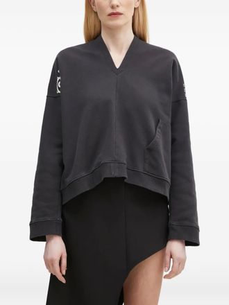 Maison Margiela sweat à col v - Noir