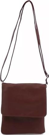 Generic Vera Pelle Sac à bandoulière en cuir véritable pour femme, marron, Medium Clutch