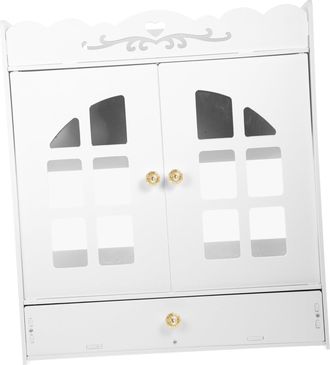 Holibanna Badezimmer Hängeschrank mit Doppel tür Stauraum Wandmontage Kosmetikregal für Badzubehör Vielseitig Verwendbar Staubgeschützt Elegantes Design zur Pra