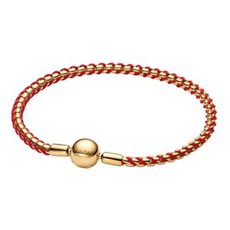 Pandora Damenarmband Schlangenkette Goldfarben/Rot 563816C01-18 18 cm