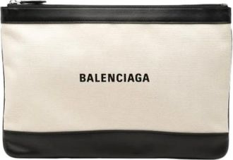 Balenciaga Pre-owned Navy Clip - Femme - Pre-owned - Beige - Taille: ONE Size