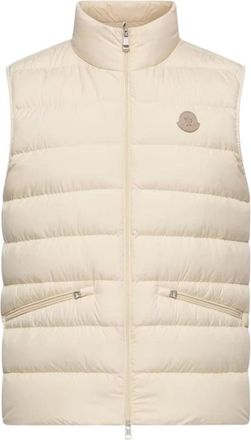 Moncler Homme, Vestes, Beige, Taille: XL Lechtal Down Gilet
