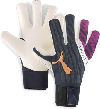 Puma Torwarthandschuhe für Herren Ultra Grip 1 Hybrid Pro 8.5 Parisian Night Neon Citrus Deep Orchid Blue Orange Pink