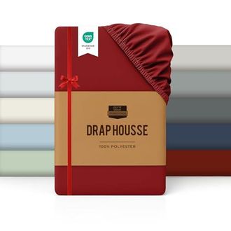 Puredown Lot de 2 Drap Housse 120x200 cm avec Bonnet de 30 cm pour Matelas &Eacute;pais - Prot&egrave;ge-Matelas Polyester Microfibre Bross&eacute;e, Parure de Lit Certifi&eacute; Oeko-Te