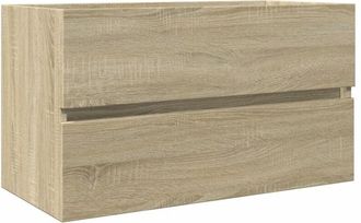 vidaXL Vidaxl - Armoire d&eacute;vier ch&ecirc;ne sonoma 80x38,5x45 cm Bois ding&eacute;nierie