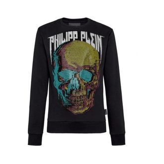 Philipp Plein Sweatshirt LS Skull - - Sweatshirts & Hoodies - Herren - Schwarzk - L