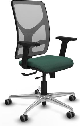 Piqueras y Crespo B&uuml;rostuhl, gr&uuml;n, mit 2D-Armlehnen, h&ouml;henverstellbare Lendenwirbelst&uuml;tze, ausgestattet mit Syncro/Traslack und Schneideschaum, mit Rollen von 65 mm, Pa