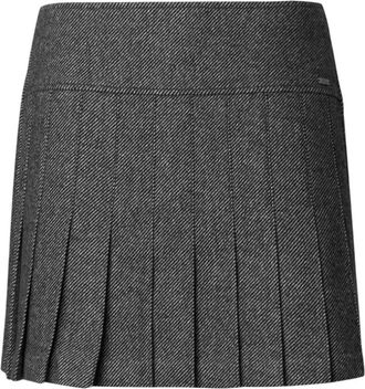 A|X Armani Exchange Femme, Jupes, Gris, Taille: 36 FR Minijupe pliss&eacute;e