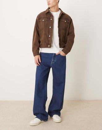 Calvin Klein Jeans Lockere 90er-Jeans in dunkler Waschung-Blau