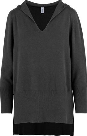 Bomboogie Femme, Pulls, Noir, Taille: 38 FR Seamless Sweat &agrave; capuche