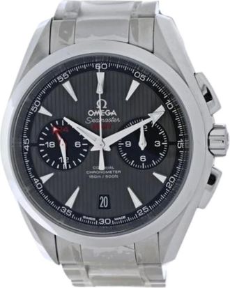 Omega Montre Omega Aqua Terra 150M GMT Chronographe doccasion - Homme - Pre-owned - Noir - Taille: ONE Size