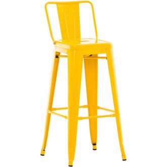 Clp Tabouret jaune ma&ccedil;on