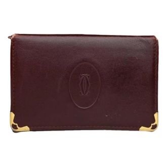 Cartier Portefeuille en cuir doccasion - Femme - Pre-owned - Rouge - Taille: ONE Size