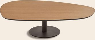Madura Table Basse Ismeria Ch&ecirc;ne et bronze - MARRON