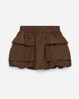 Arket Minirock Mit Bubble-Saum -Braun