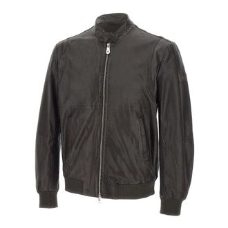Peuterey Homme, Vestes, Brun, Taille: M Tureia Leather Jacket