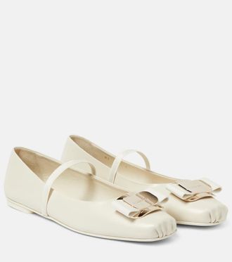Ferragamo Ballerinas Zina aus Leder