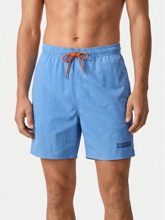 Napapijri Badeshorts V-Box Logo 1 NP0A4HAX Blau Regular Fit