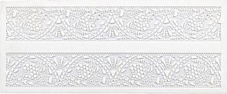 Städter Jugendstil Bordüren- Matte, Silikon, Weiß, 39,5 x 16,5 cm