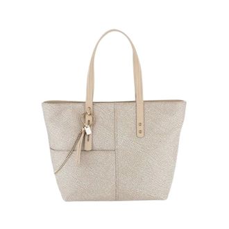 Borbonese Femme, Sacs, Beige, Taille: ONE Size Sac Shopping Etoile