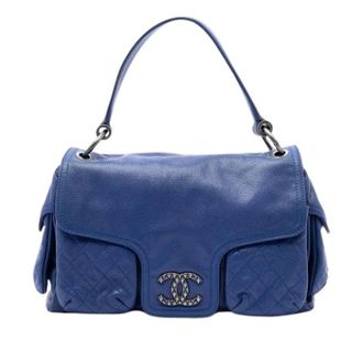 Chanel Pre-owned Vintage Umh&auml;ngetasche - - Pre-owned - Damen - Blau - ONE SIZE