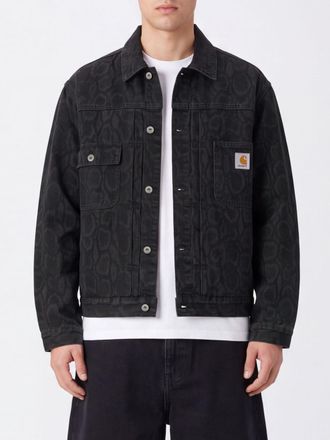 Carhartt Work in Progress Veste en jean Belmar en denim &agrave; imprim&eacute; crocodile avec patch logo