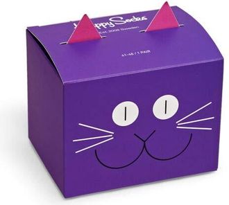 Happy Socks Herren 1-pack Cat Gift Box Socken, Mehrfarbig, 41-46 EU