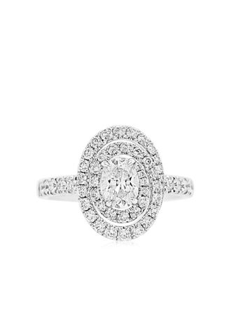 HYT Jewelry Half-Pavé-Ring mit Diamanten - Silber