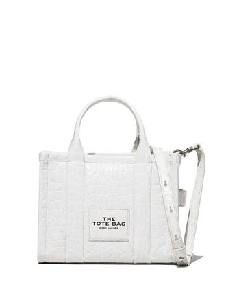 Marc Jacobs petit sac cabas The Croc &agrave; design emboss&eacute; - Blanc