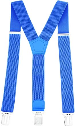Glamexx24 Hosentr&auml;ger f&uuml;r Herren Einstellbar und Elastisch, Y Form, Breit 4 cm mit 3 Starken Clips Einheitsgr&ouml;&szlig;e Hosentr&auml;ger f&uuml;r M&auml;nner und Damen, Azurblau