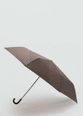 Mango Mini-Regenschirm mit Tupfenmuster braun - Damen - Einheitsgr&ouml;&szlig;e - MANGO