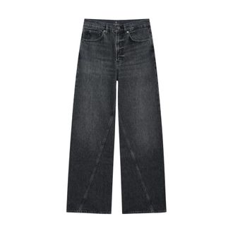 Anine Bing Schwarze Gewaschene Panel Jeans - - Jeans - Damen - Schwarzk - W30