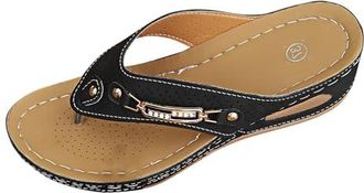 Generic Pantoufles d&eacute;t&eacute; tendance pour femme - Couleur unie - Avec clip - D&eacute;contract&eacute;es - Confortables - L&eacute;g&egrave;res et antid&eacute;rapantes, Noir, 39.5 EU