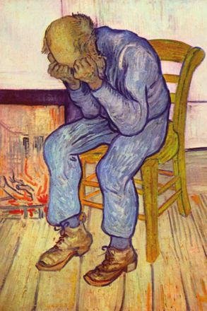 1art1 Vincent Van Gogh XXL Poster An Der Schwelle Der Ewigkeit, 1890 Plakat | Bild 120x80 cm