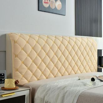 Generic Kopfteilbezug aus hochwertigem, weichem Stoff mit sicheren Gummib&auml;ndern an den Seiten, sch&uuml;tzt vor Staub und ist maschinenwaschbar-Yellow||120cm