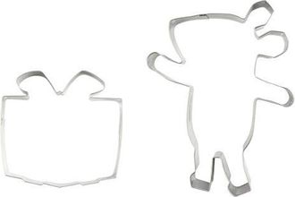 Dr. Oetker Ausstecher -Set Maus & Geschenk DieMaus, Maus- & Geschenk-Formen, Ausstechformen aus hochwertigen Edelstahl, langlebige Ausstecher (Farbe: Silber), Me