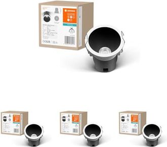 Ledvance SPOT TWIST Einbau-Downlight, schwarz, 5W, 350lm, 840 WT, 70mm Durchmesser, kaltwei&szlig;e Lichtfarbe, bis zu 90% Energieersparnis im Vergleich zu Halogen-D