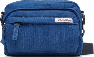 Calvin Klein Umh&auml;ngetasche Calvin Klein Sleek Denim Utility Camera Bag LV04D3432G Blau