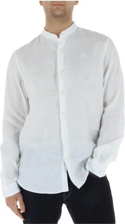 Timberland Homme, Chemises, Blanc, Taille: L Mill Brook Linen Shirt