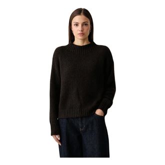 Joop Pull en maille &agrave; col montant - Femme - Pulls - Brun - Taille: 38 FR
