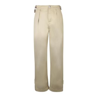 Burberry Side Buckle Pants - - Trousers - Damen - Beige - XS