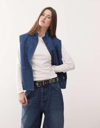 Quiksilver Road by Night - Gef&uuml;tterte Jeansjacke in Mittelblau