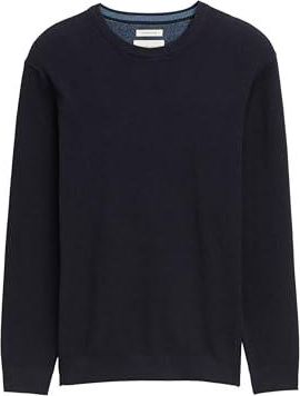 Tom Tailor 1047570 Pull-Over, 13160-Knitted Navy Melange, XXL Homme