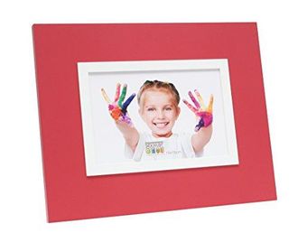 Deknudt Frames S67JK4-10.0X15.0 Bilderrahmen, erhabener Innenrahmen, 25 x 20 x 1 cm, Rot/Wei&szlig;