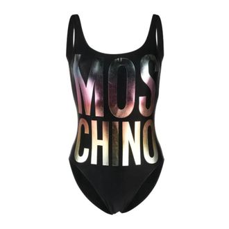 Moschino Rainbow Logo Schwarzer Badeanzug - - Swimwear - Damen - Schwarzk - XS