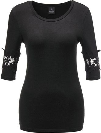 Madeleine Kurzarmshirt Shirt mit Halbarm und Spitzendetail