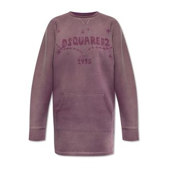 Dsquared2 Femme, Sweatshirts et sweats à capuche, Violet, Taille: 36 FR SweaT-shirt avec logo