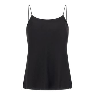 Herno Femme, Tops, Noir, Taille: 42 FR Camisole Noir en Cr&ecirc;pe Satin