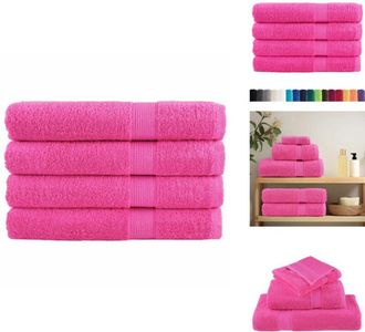 vidaXL Premium-Saunatücher solund 4 Stk. Rosa 80x200 cm 600 g/m² - Saunatücher - Handtücher - Badeset - Wellness - Baumwolle